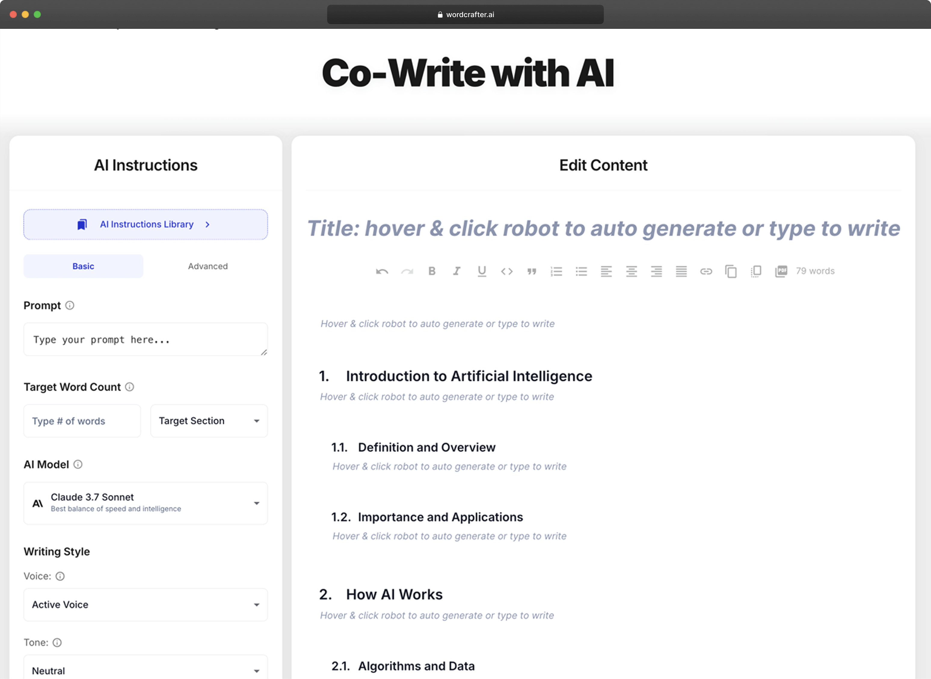 Precision AI Content Editor