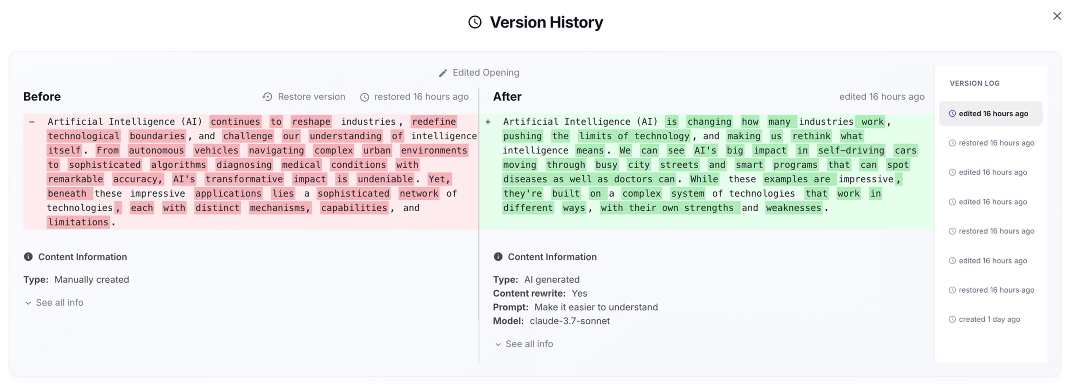 Version History